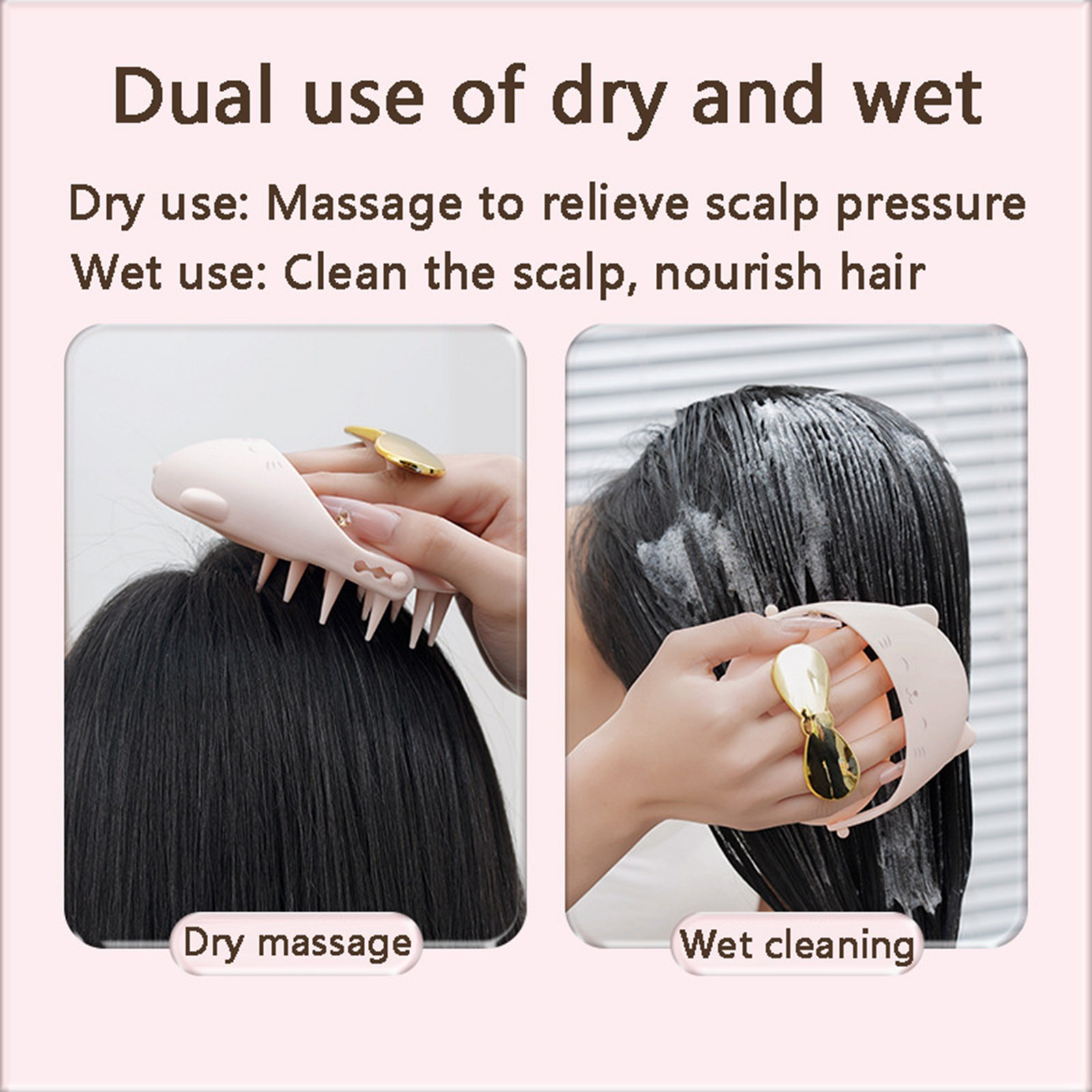 Wood Comb Scalp Massager Shampoo Brush 2024 Upgrade Scalp Scrubber Hair ...